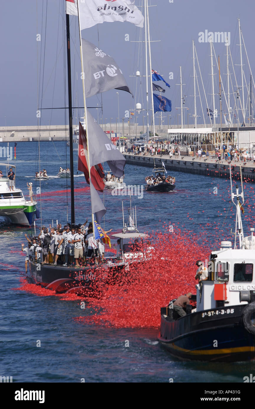 The prize ceremony of the 2007 America's Cup Stock Photo - Alamy
