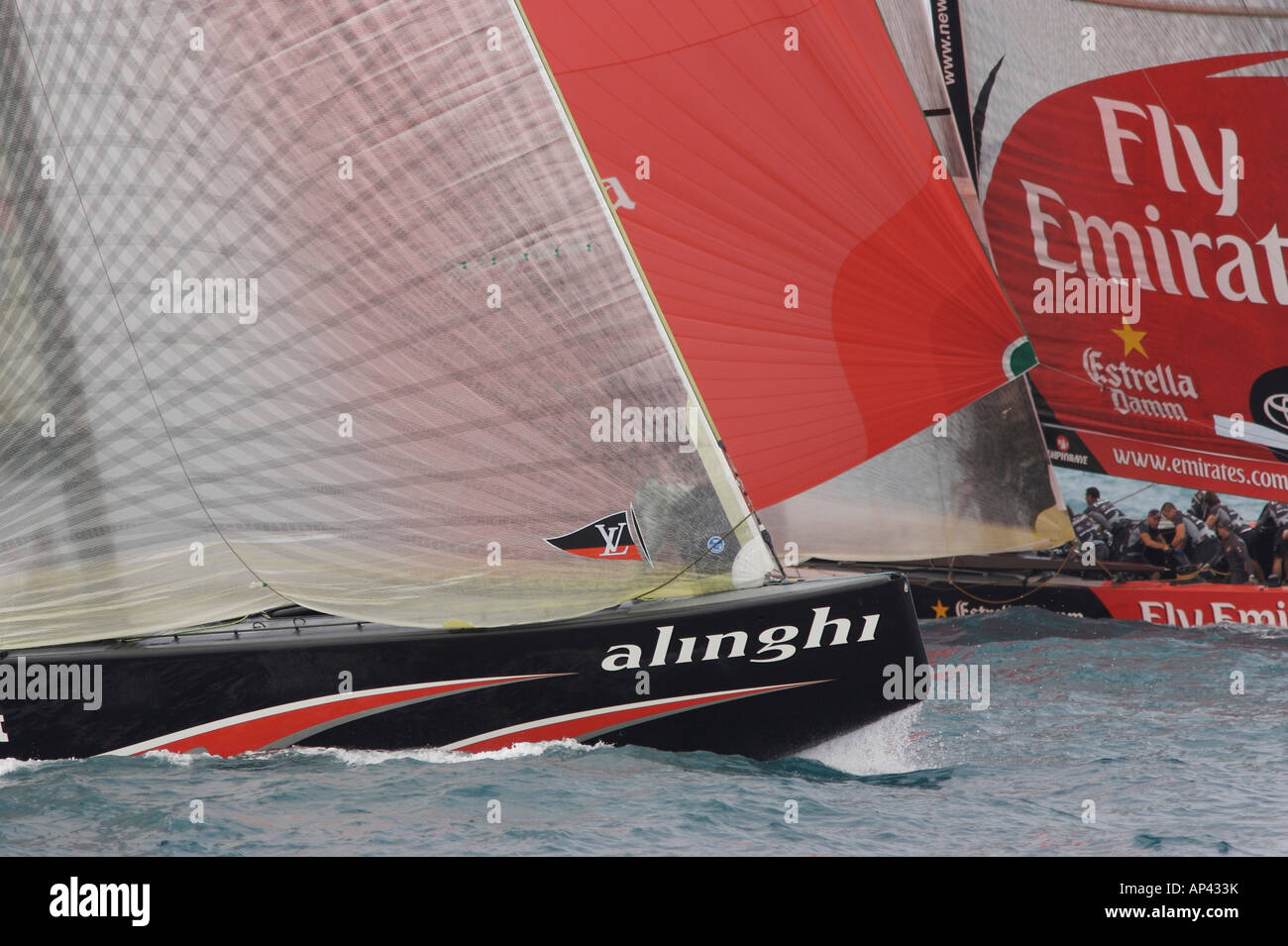Alinghi in action Stock Photo - Alamy