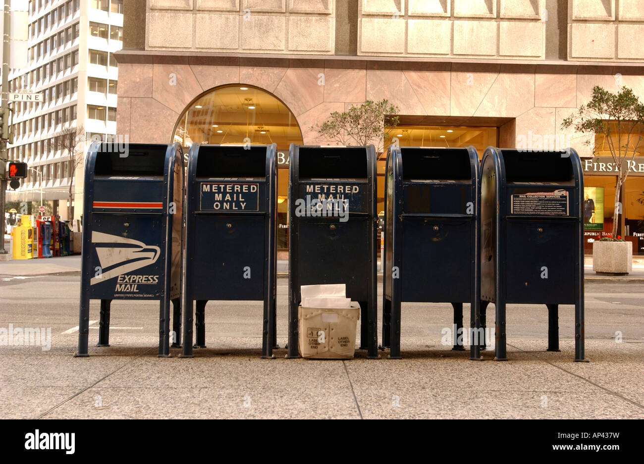 US Mailboxes in San Francisco street Stock Photo - Alamy