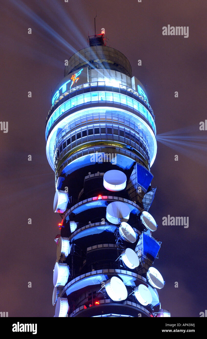 Bt tower at night hi-res stock photography and images - Alamy