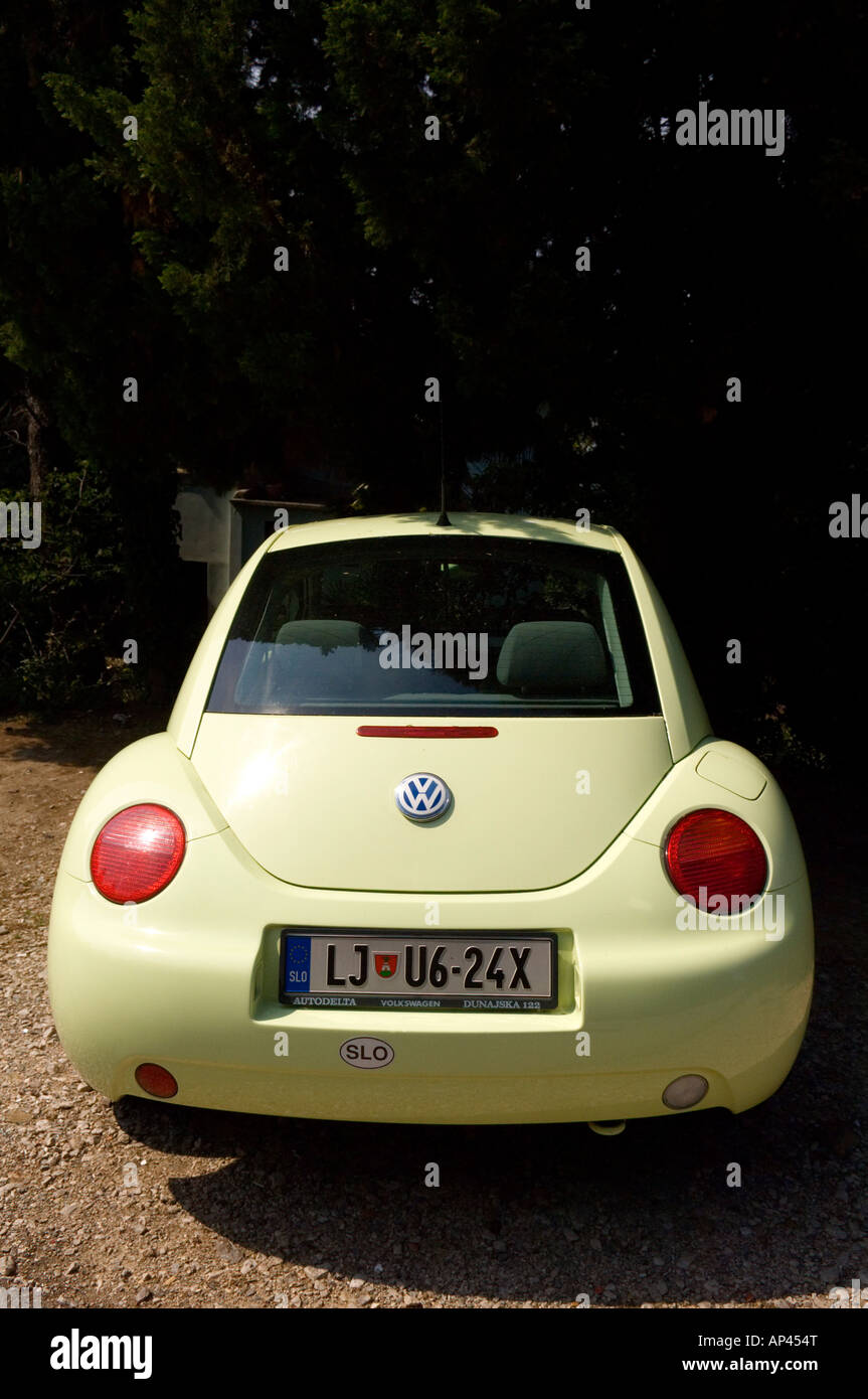 Yellow Volkswagen car Stock Photo - Alamy
