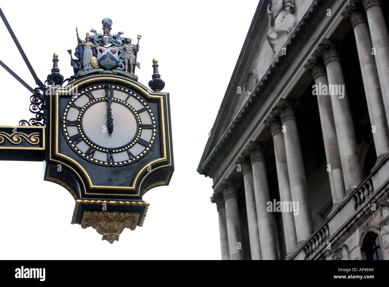 The Bank of England on Threadneedle Street in Central London England U ...