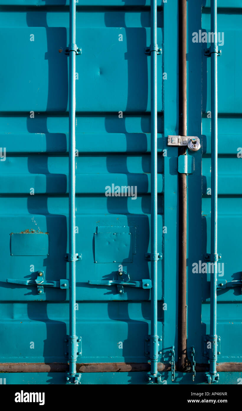 Shipping Containers Container Locked Lock High Resolution Stock ...