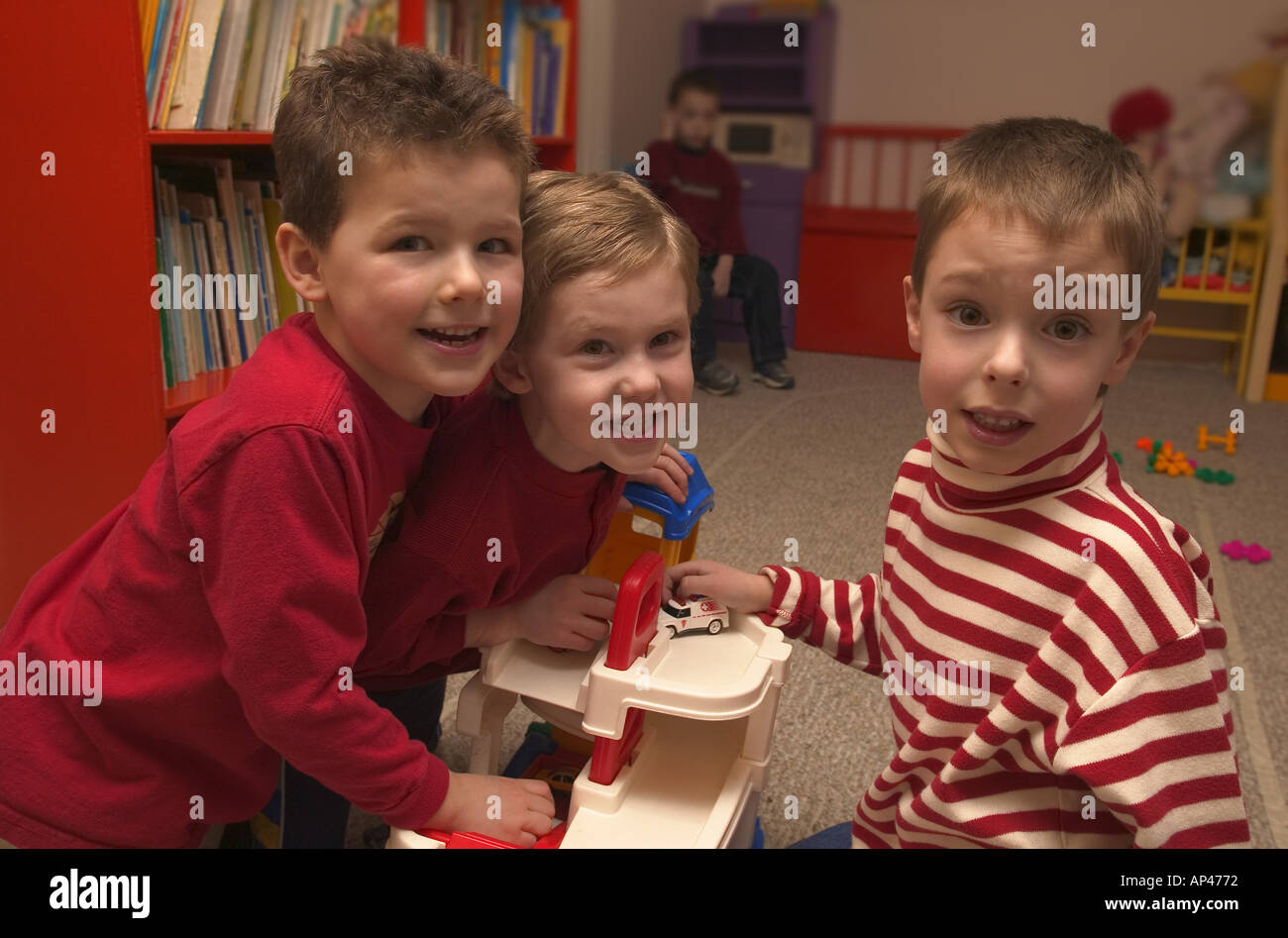 Group active kindergarten children hi-res stock photography and images ...