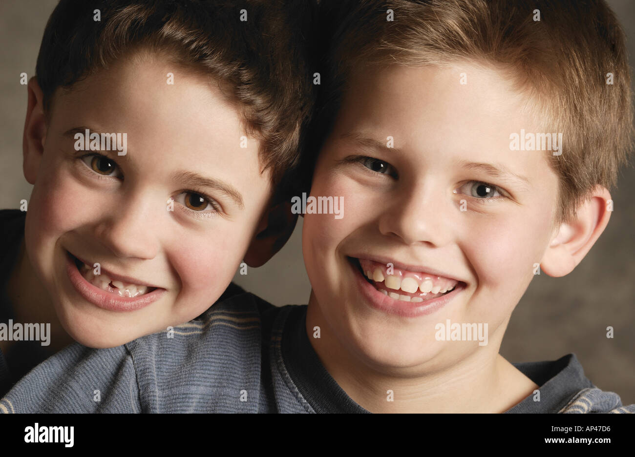 Portrait of two boys Stock Photo - Alamy