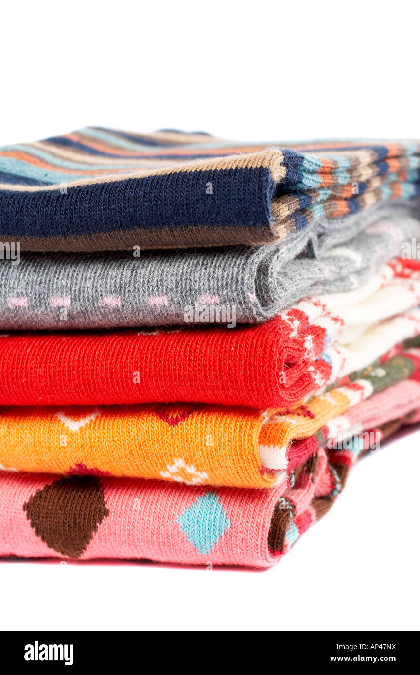 Background of several colors clothes stack Stock Photo - Alamy