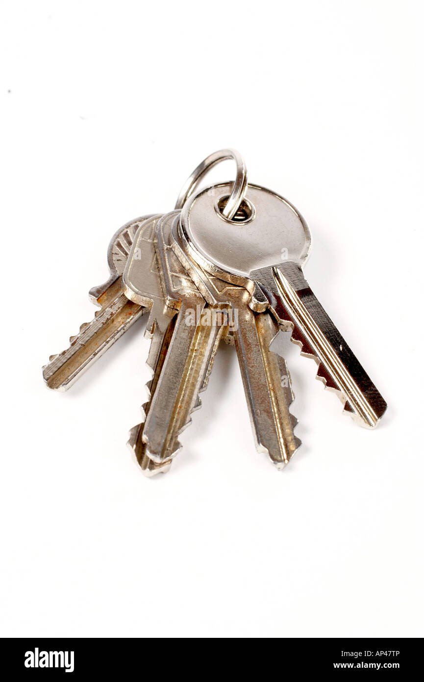 A some keys with shadow on white background Stock Photo - Alamy