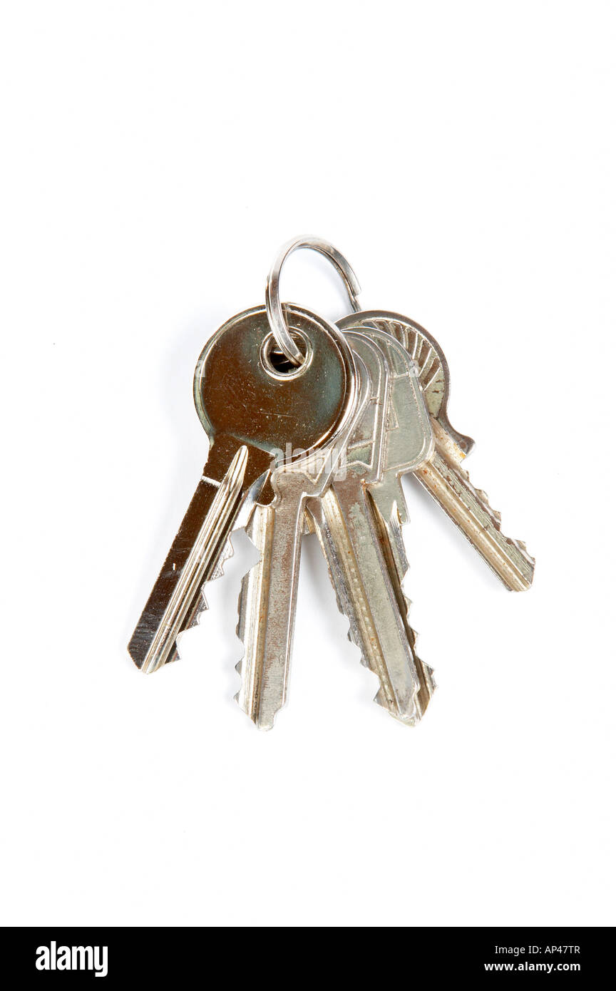 A some keys with shadow on white background Stock Photo - Alamy