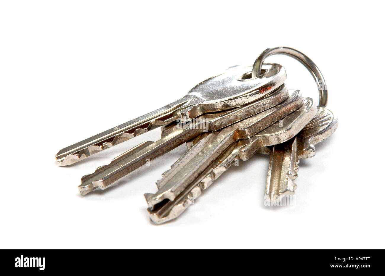 A some keys with shadow on white background Stock Photo - Alamy