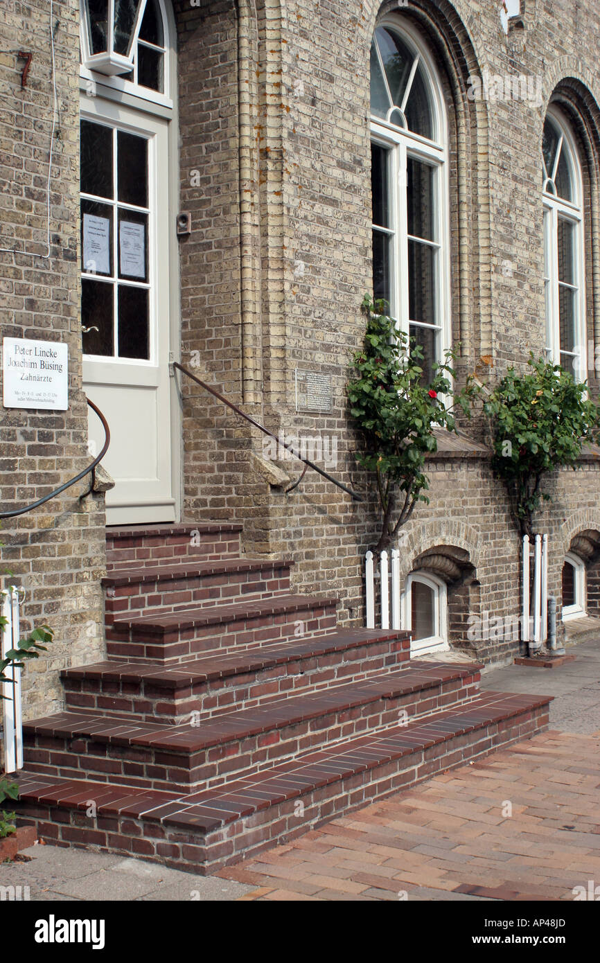 Pretty street buildings in Toenning Germany Stock Photo - Alamy
