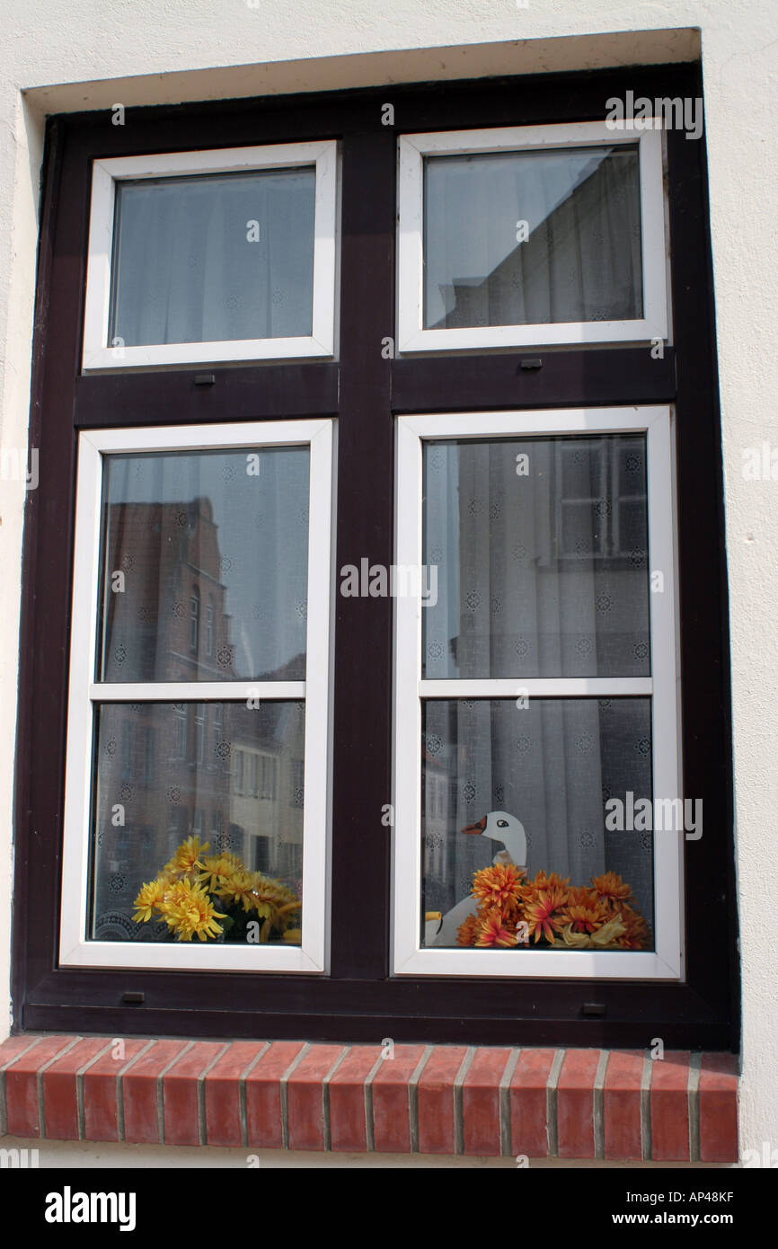 Pretty street buildings in Toenning Germany Stock Photo - Alamy