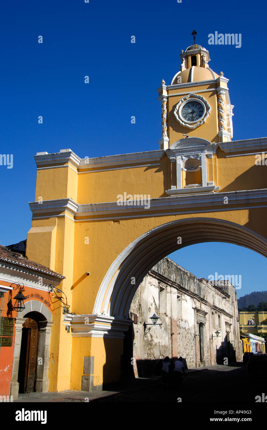Central America, Guatemala, Antigua. Famous Antigua landmark, El Arco ...