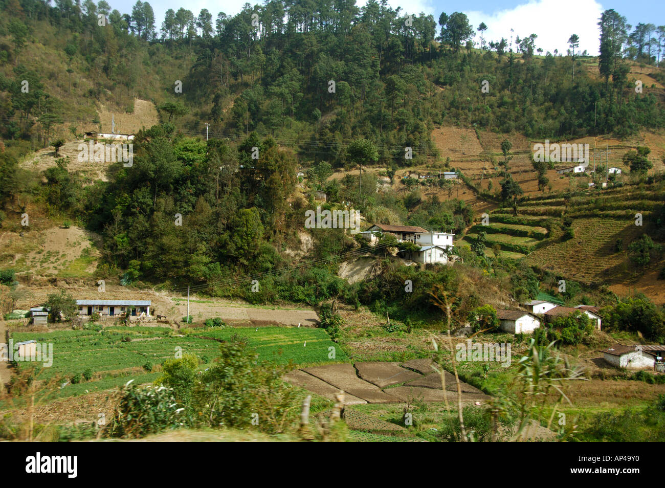 Central America, Guatemala, Western Highlands. Typical highland ...