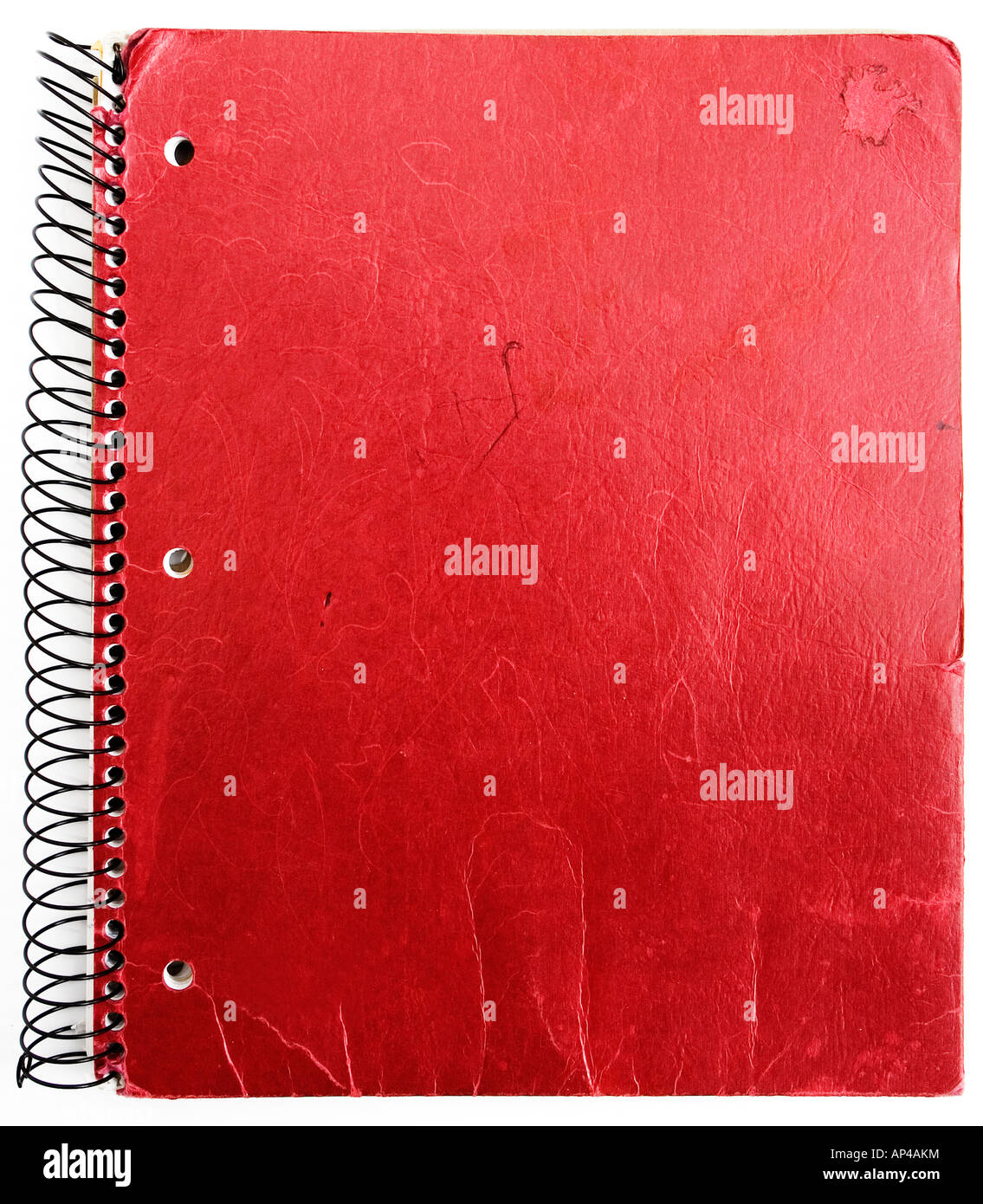 old red notebook isolated against white background Stock Photo - Alamy
