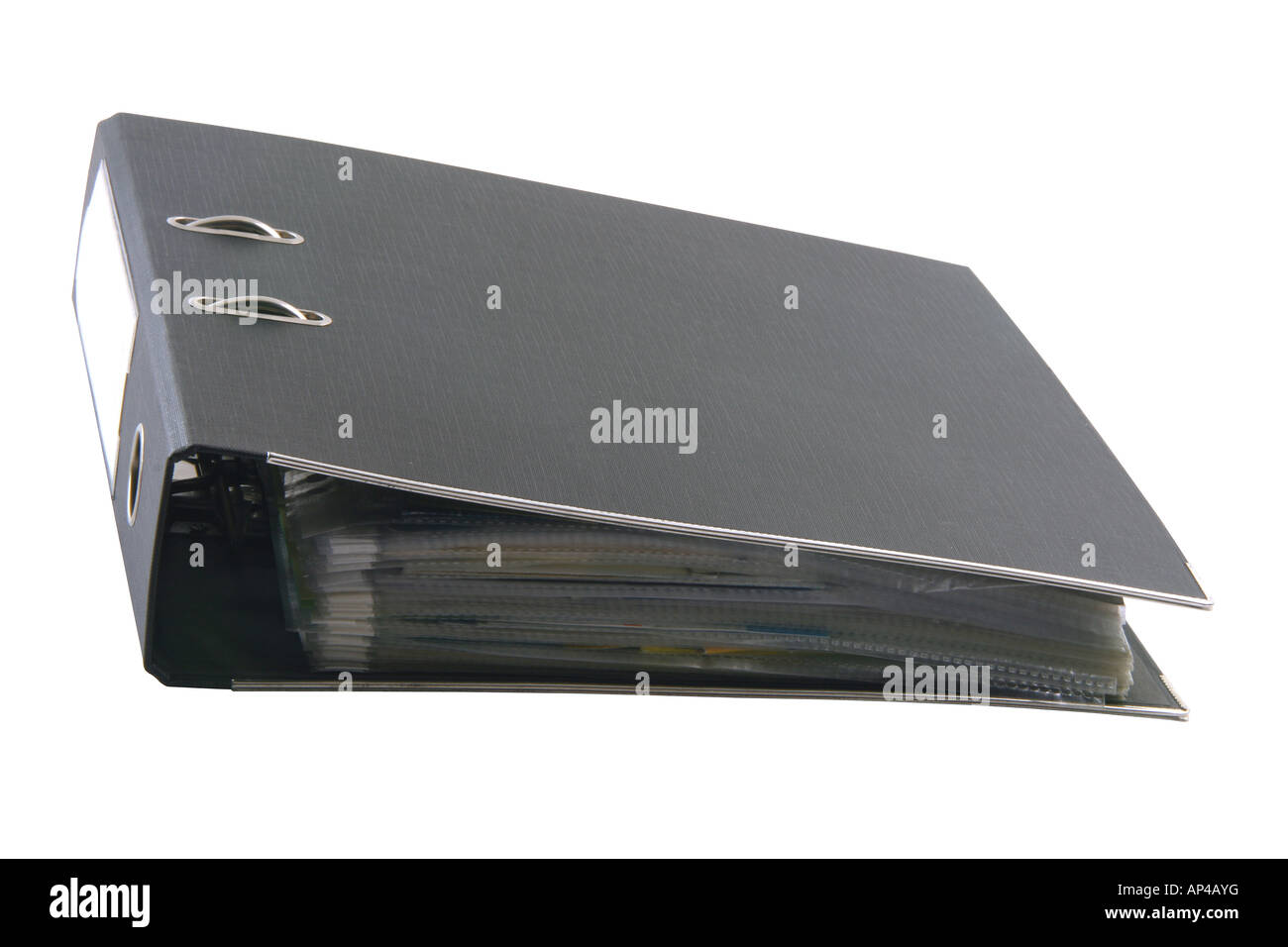 black archive business folder with clipping path isolated on white ...