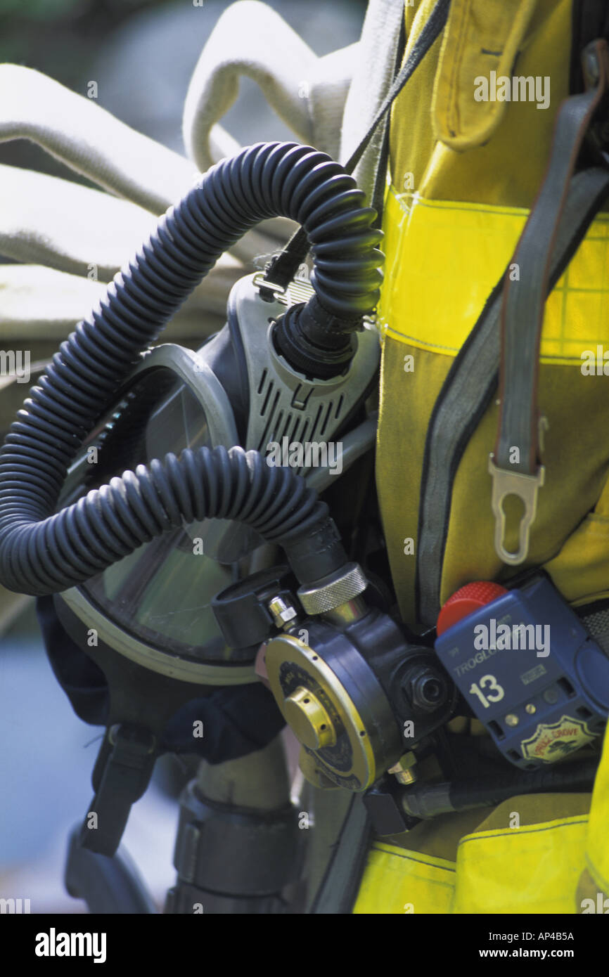 Firefighter helmet respirator hi-res stock photography and images - Alamy