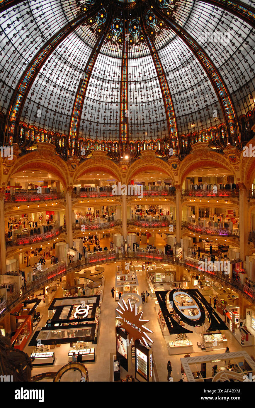 PARIS. The atrium of the Galeries Lafayette department store on ...