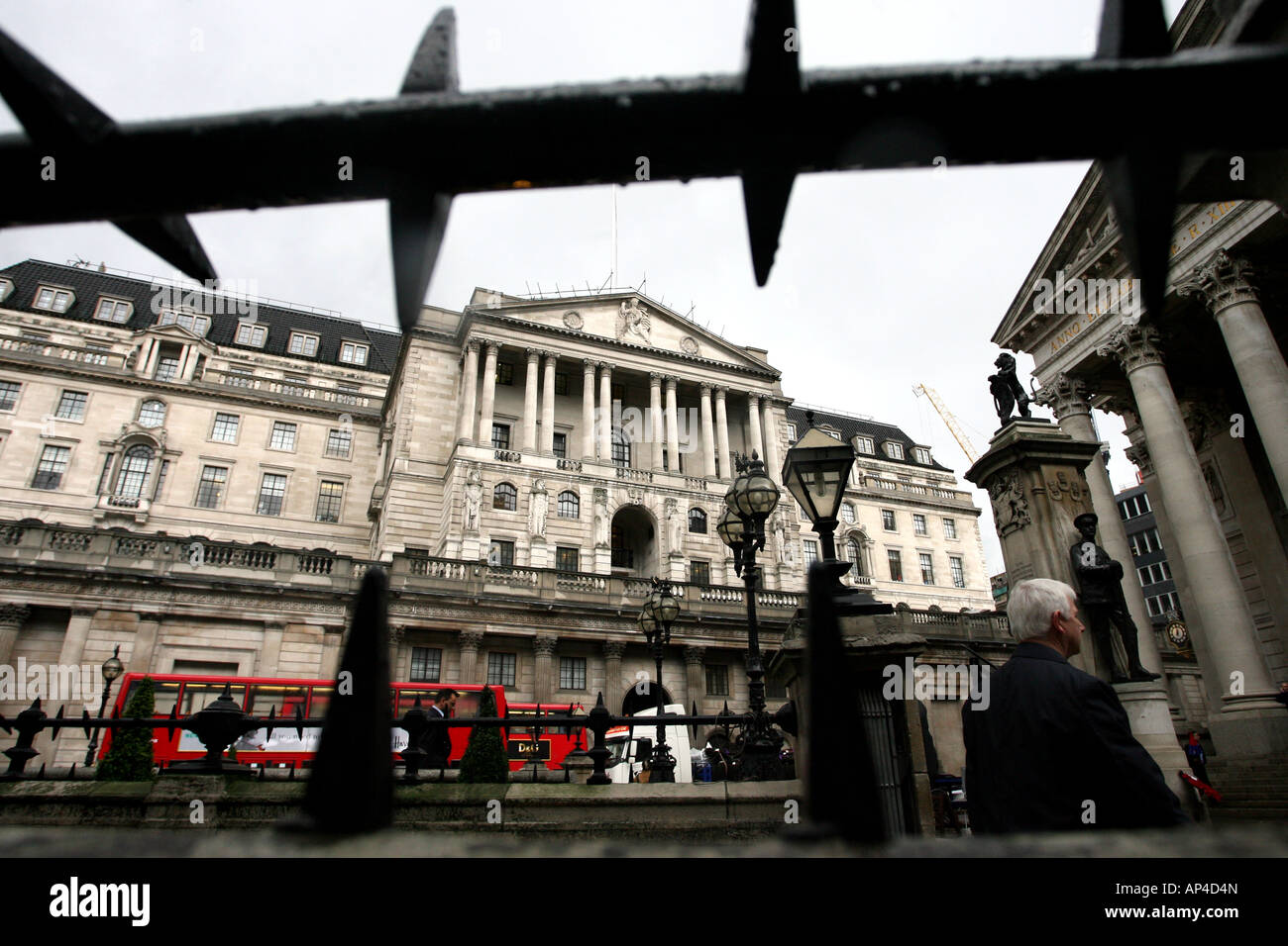 The Bank of England on Threadneedle Street in Central London England U ...