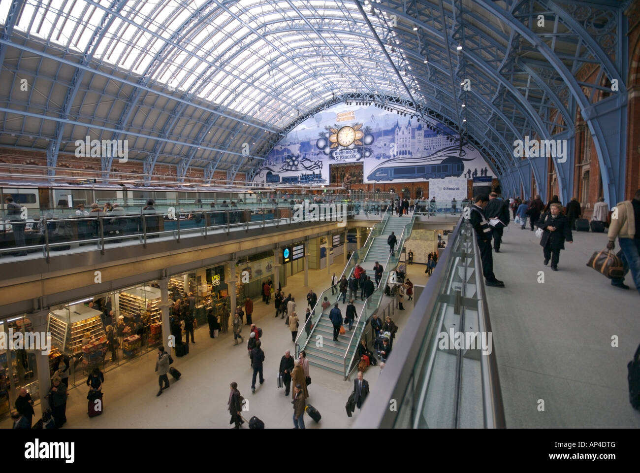 The concourse at the newly opened St Pancras International railway ...