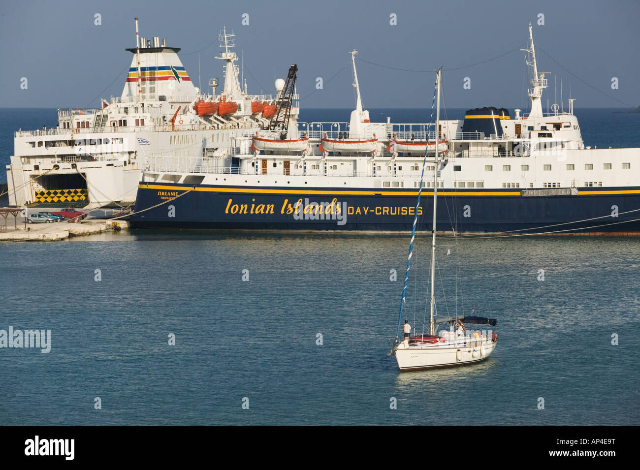 GREECE, Ionian Islands, ZAKYNTHOS: Yacht and Island Ferries Stock Photo ...