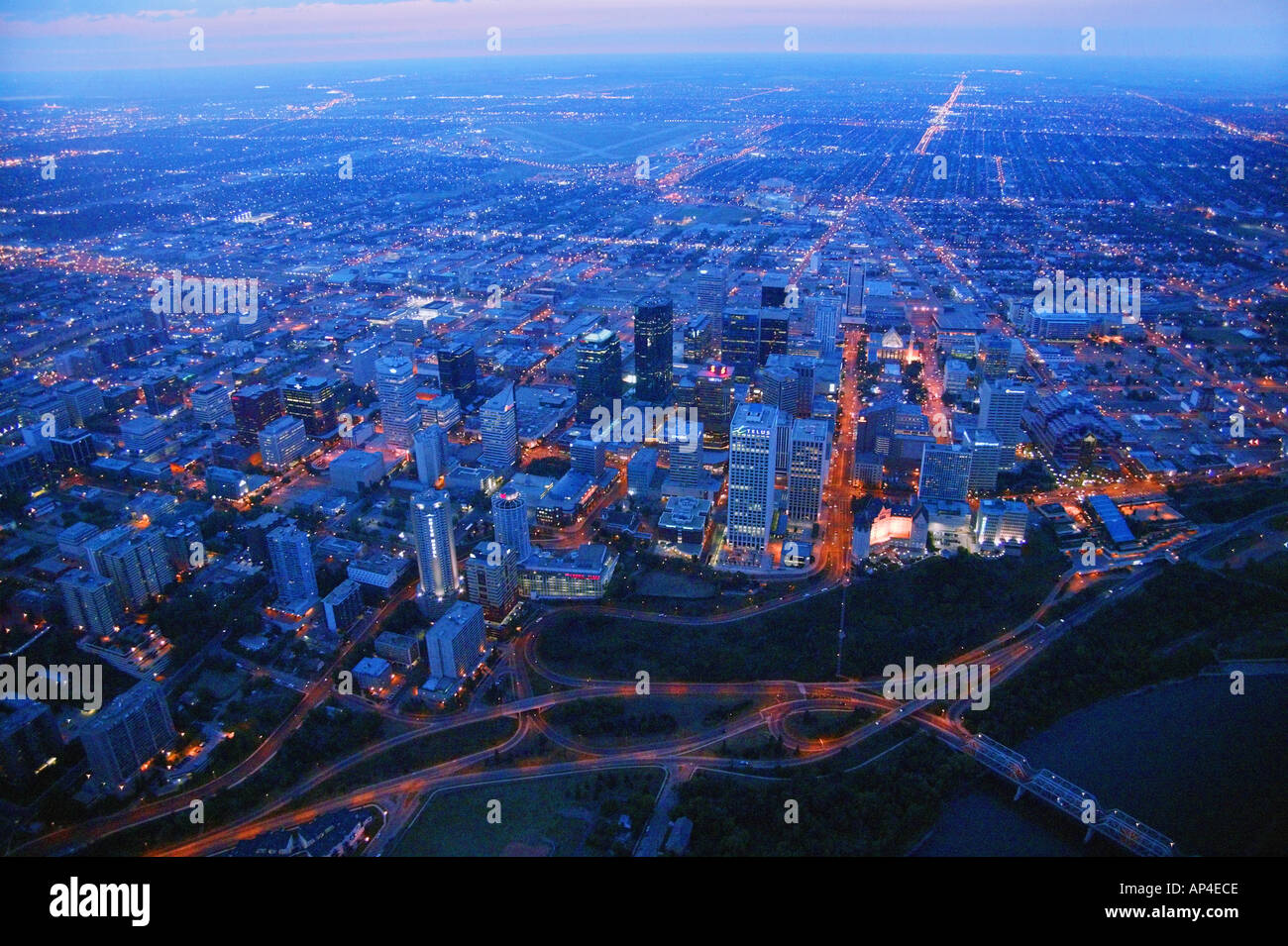 Aerial of downtown edmonton hi-res stock photography and images - Alamy