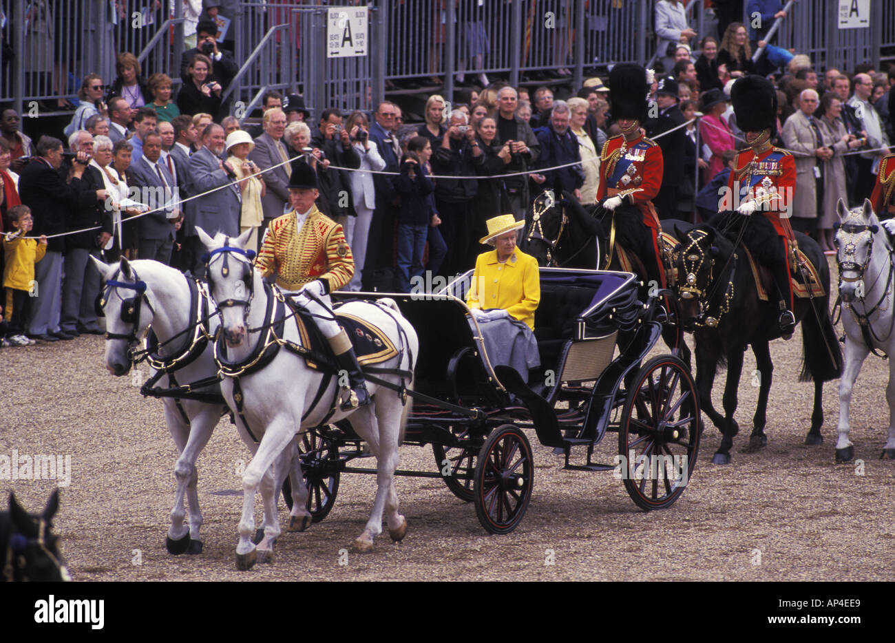 Great Britain London Trooping the Colours Queen Elizabeth II Stock ...
