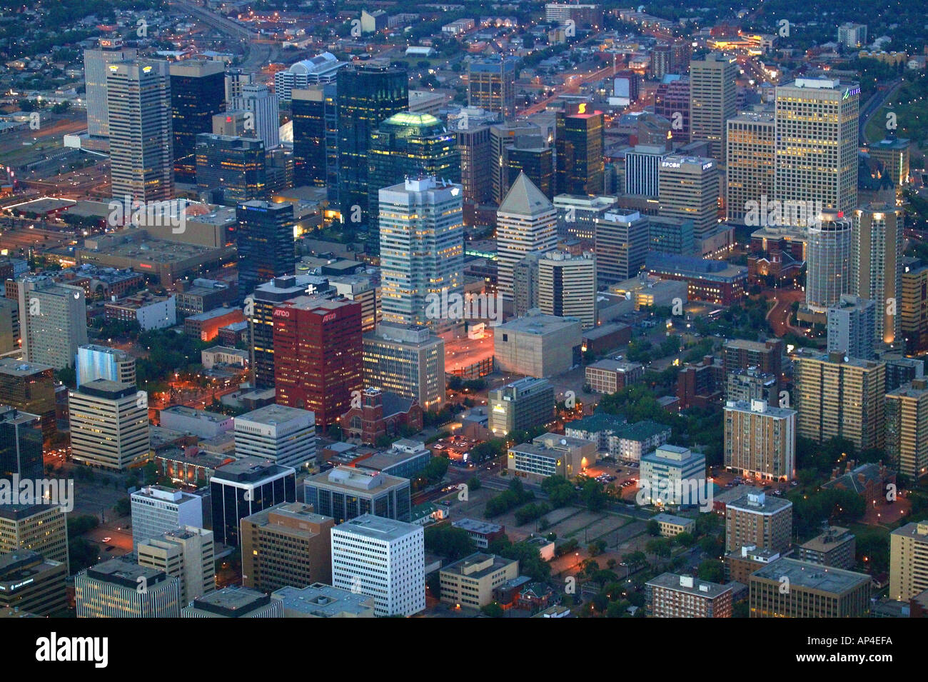 Aerial of downtown edmonton hi-res stock photography and images - Alamy
