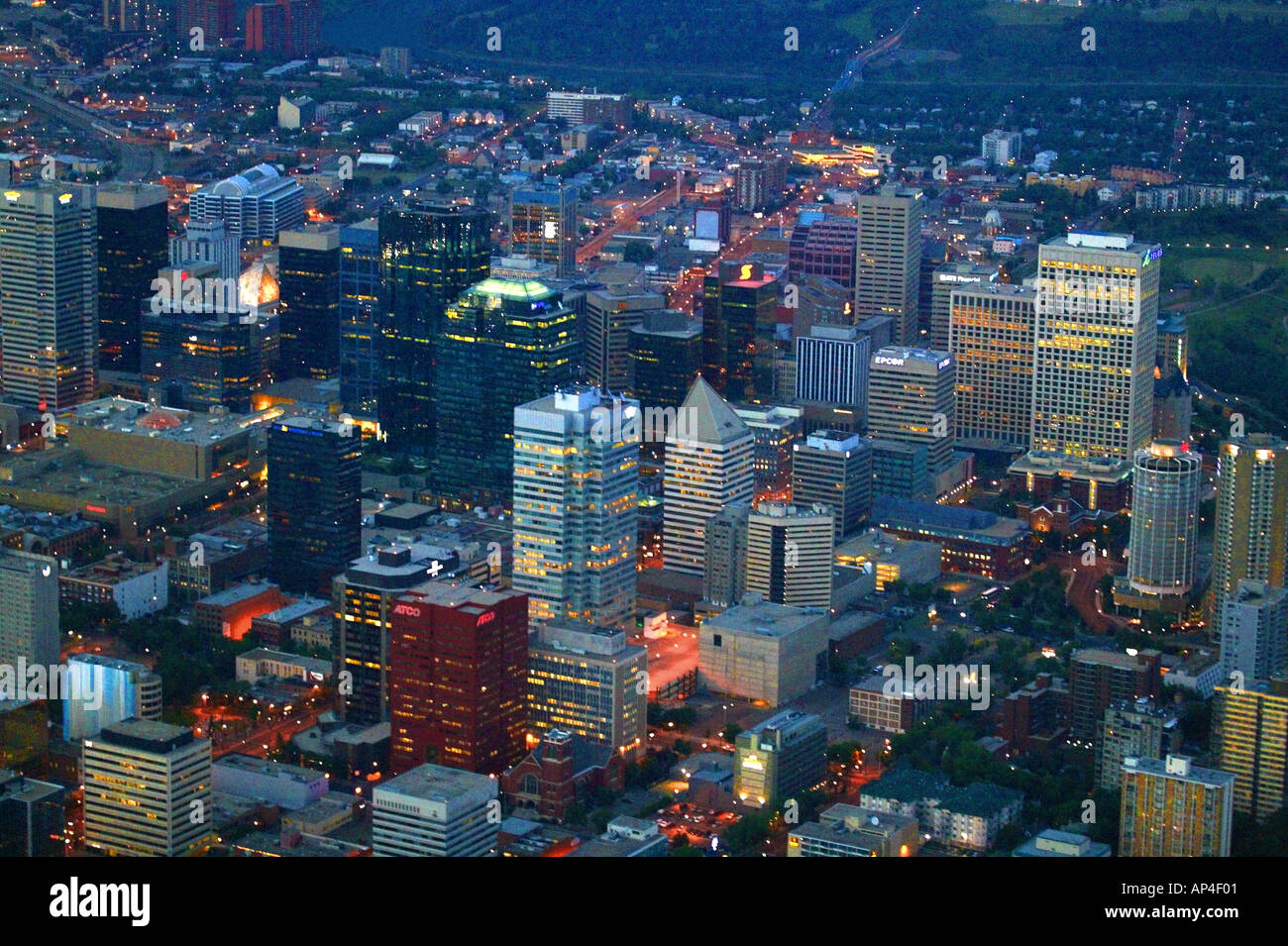 Aerial of downtown edmonton hi-res stock photography and images - Alamy