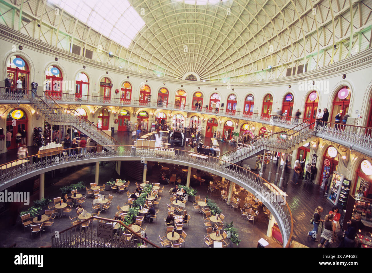Corn Exchange interior, Leeds, Yorkshire England Stock Photo - Alamy