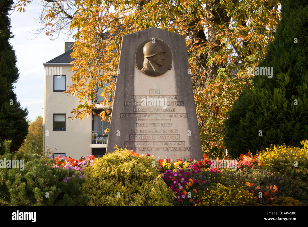 General Patton memorial in Arlon Belgium Stock Photo - Alamy