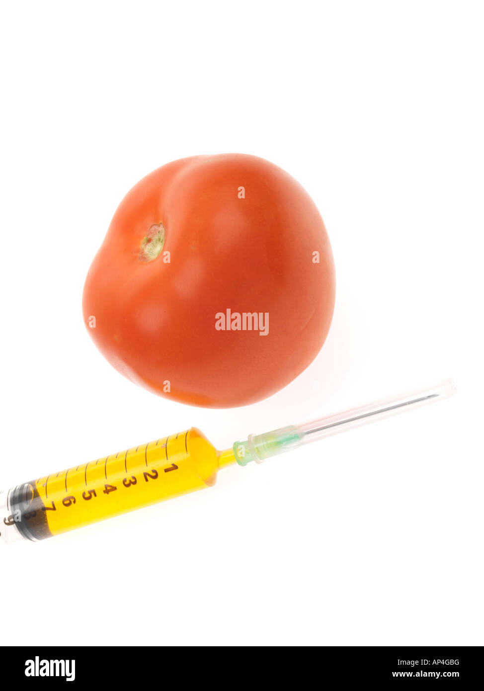 Injecting a Tomato Stock Photo - Alamy