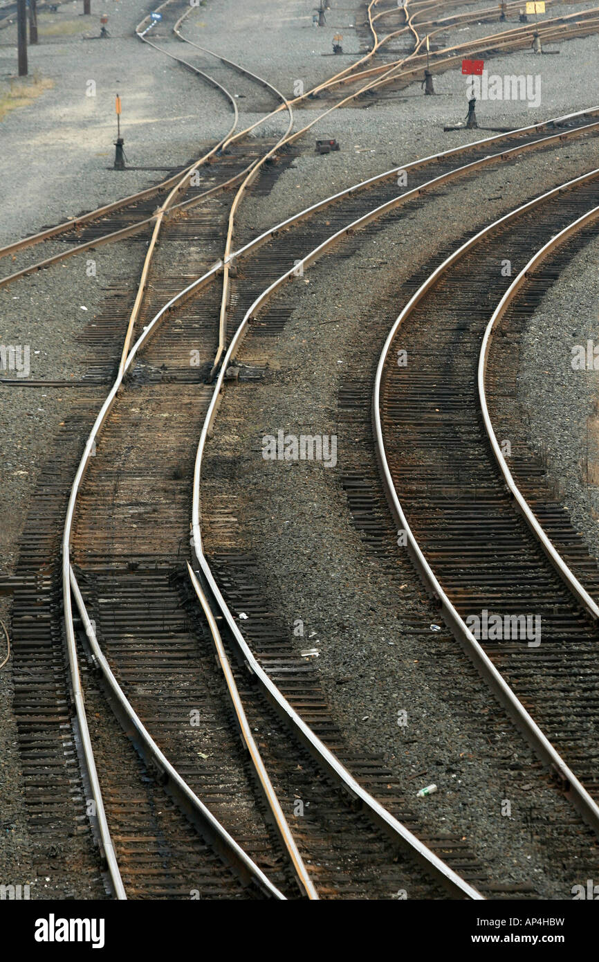 Railroad switch yard hi-res stock photography and images - Alamy