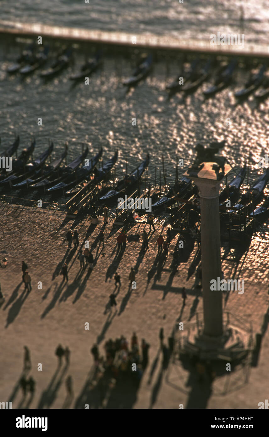 Photographic optical illusion, creating the false impression of looking ...