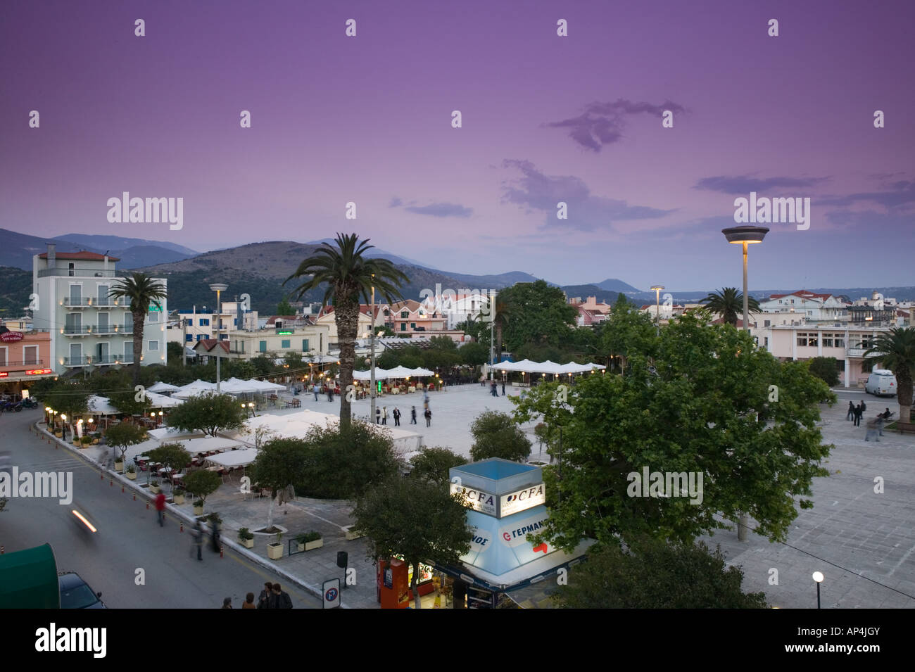 GREECE, Ionian Islands, KEFALONIA, Argostoli: Plateia Vallianou Town ...