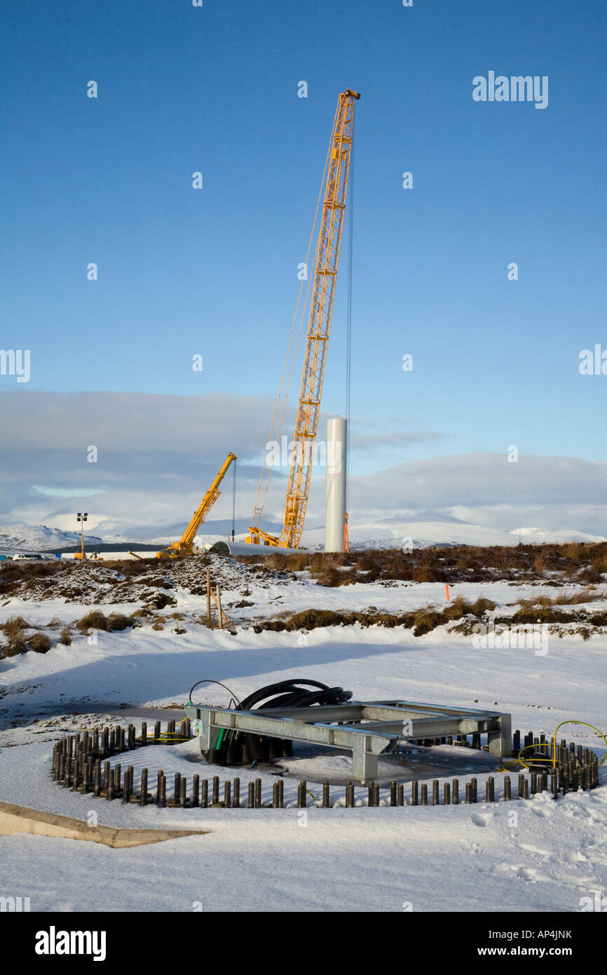 Crane lifting, Erecting installing, and assembly of tower and nacelle ...
