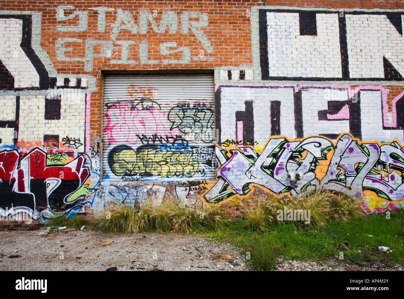 graffiti just east of Los Angeles river Los Angeles California United ...