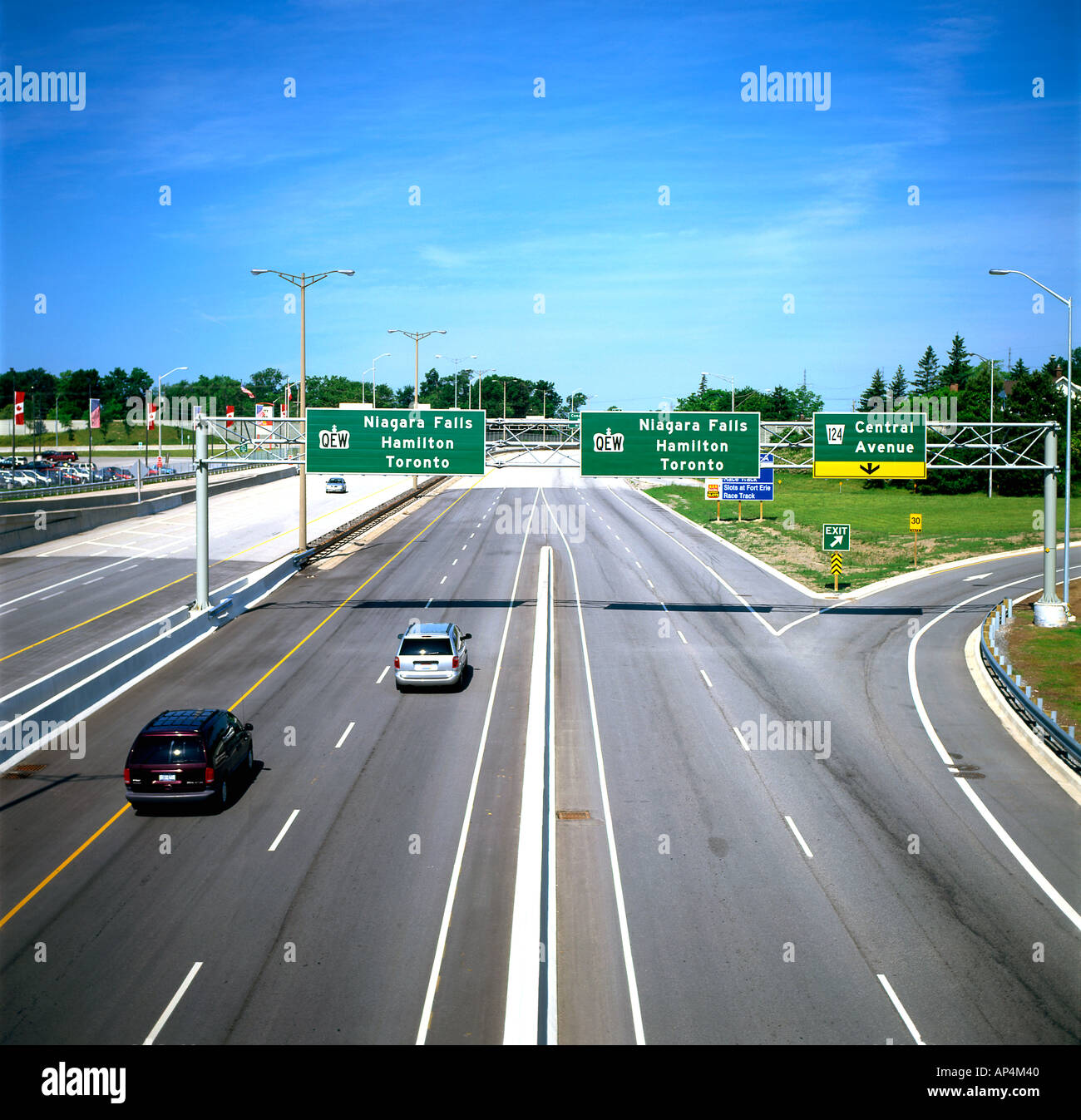 The QEW highway Fort Erie Ontario Canada Stock Photo - Alamy