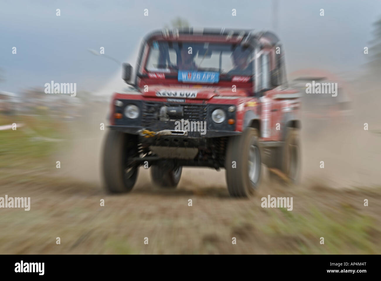 Land Rover Defender racing at the Rallye Dresden Breslau 2007 Stock ...