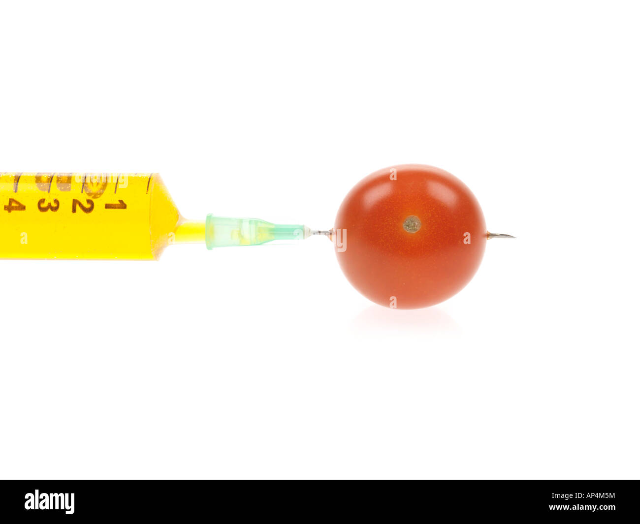 Injecting a Tomato Stock Photo - Alamy