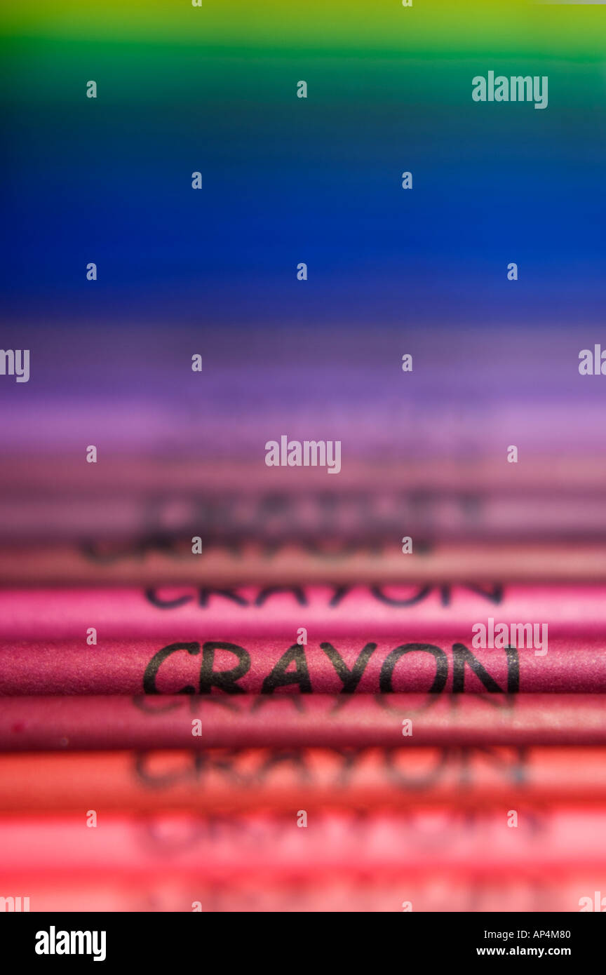 Colored crayons arranged in spectrum Stock Photo - Alamy