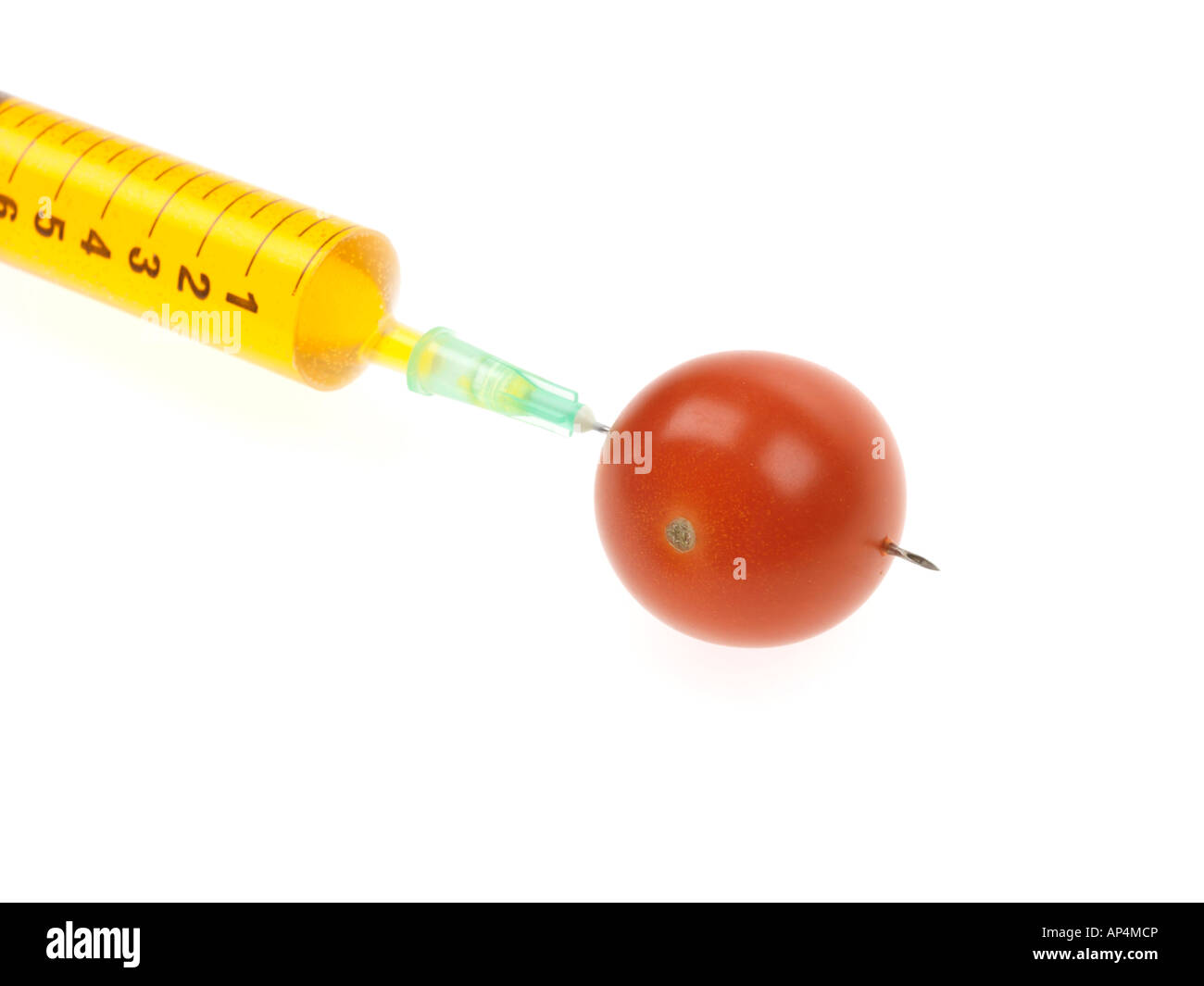 Injecting a Tomato Stock Photo - Alamy