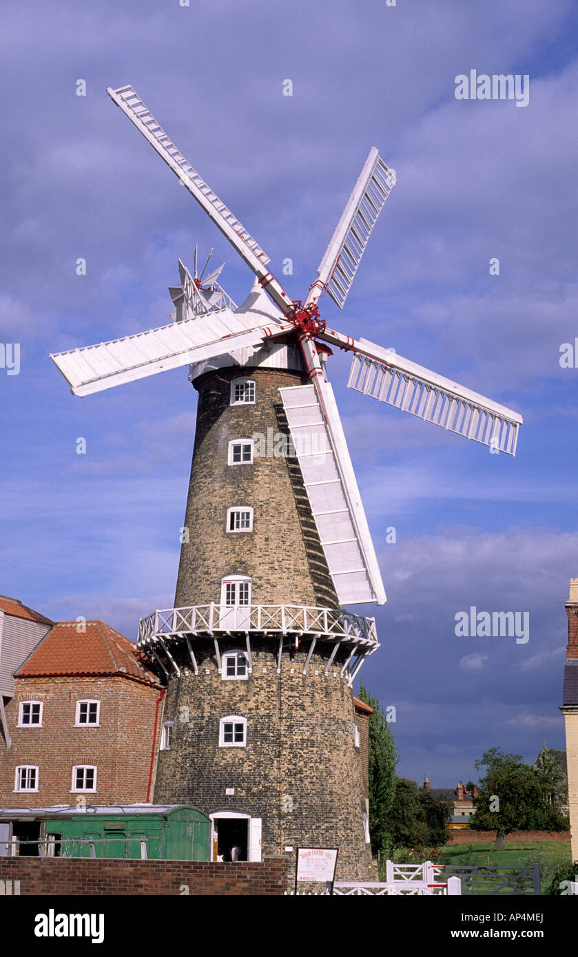 Boston Lincolnshire Maud Foster 5 five salis sailed windmill mill Stock ...