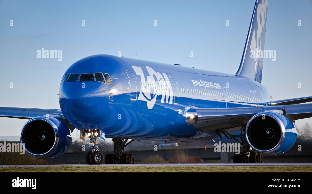 A Zoom Airlines Boeing 767 306 ER on the runway Stock Photo - Alamy
