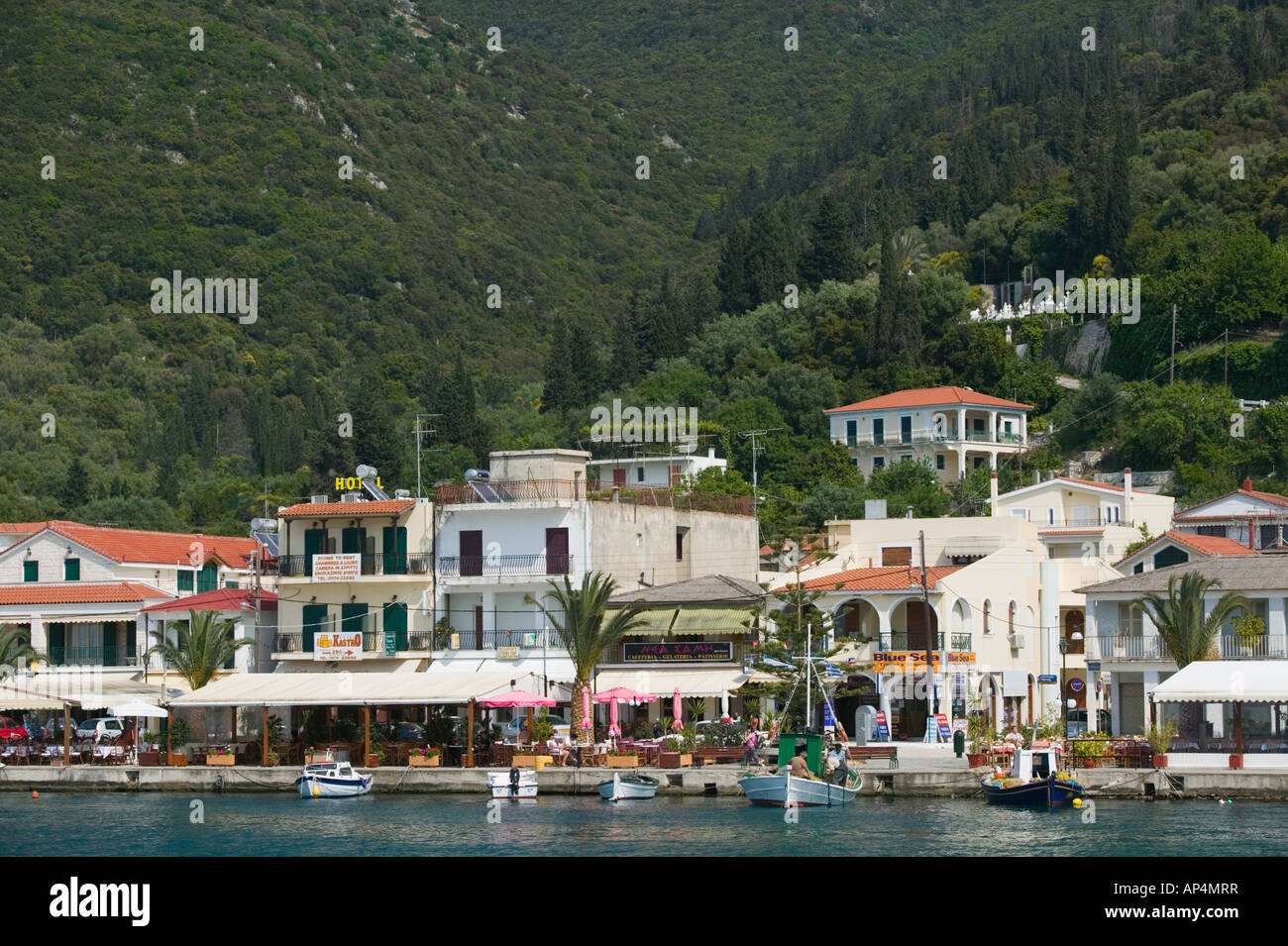 GREECE, Ionian Islands, KEFALONIA, Sami: Sami Waterfront Stock Photo ...