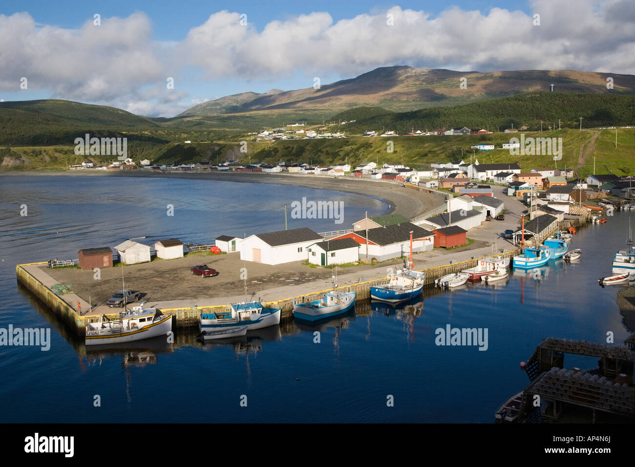 The fishing village of Trout River in Gros Morne National Park ...