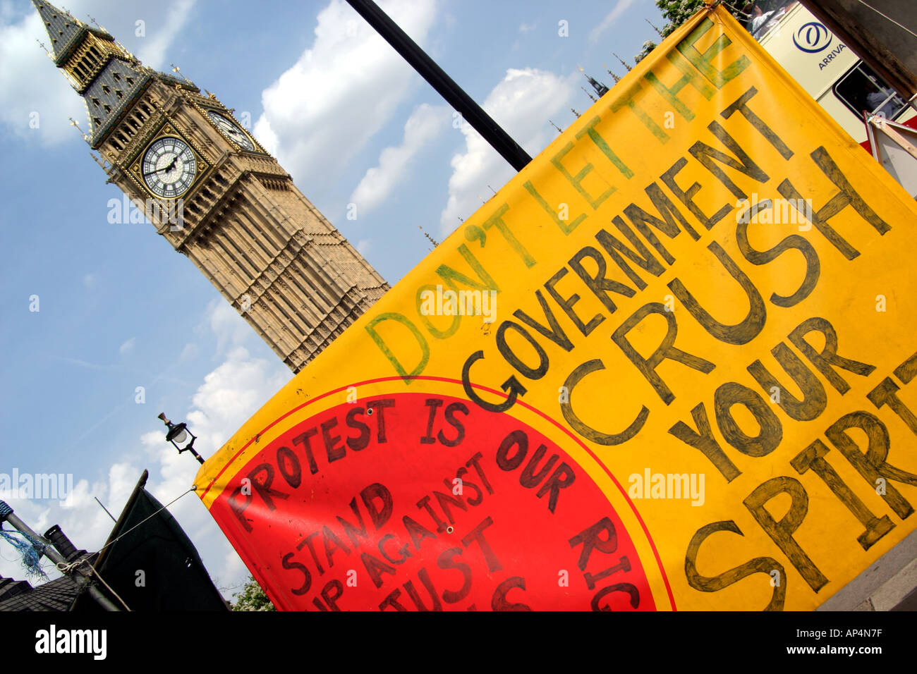 Brian Haw Anti war demonstration and picket Outside Houses of ...