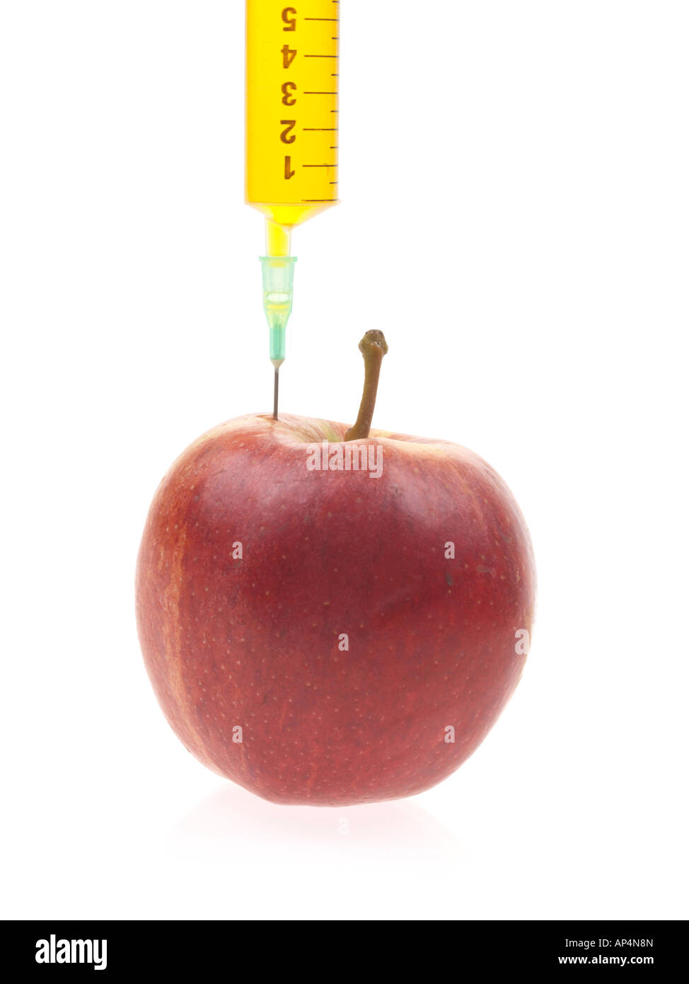 Injecting an Apple Stock Photo - Alamy