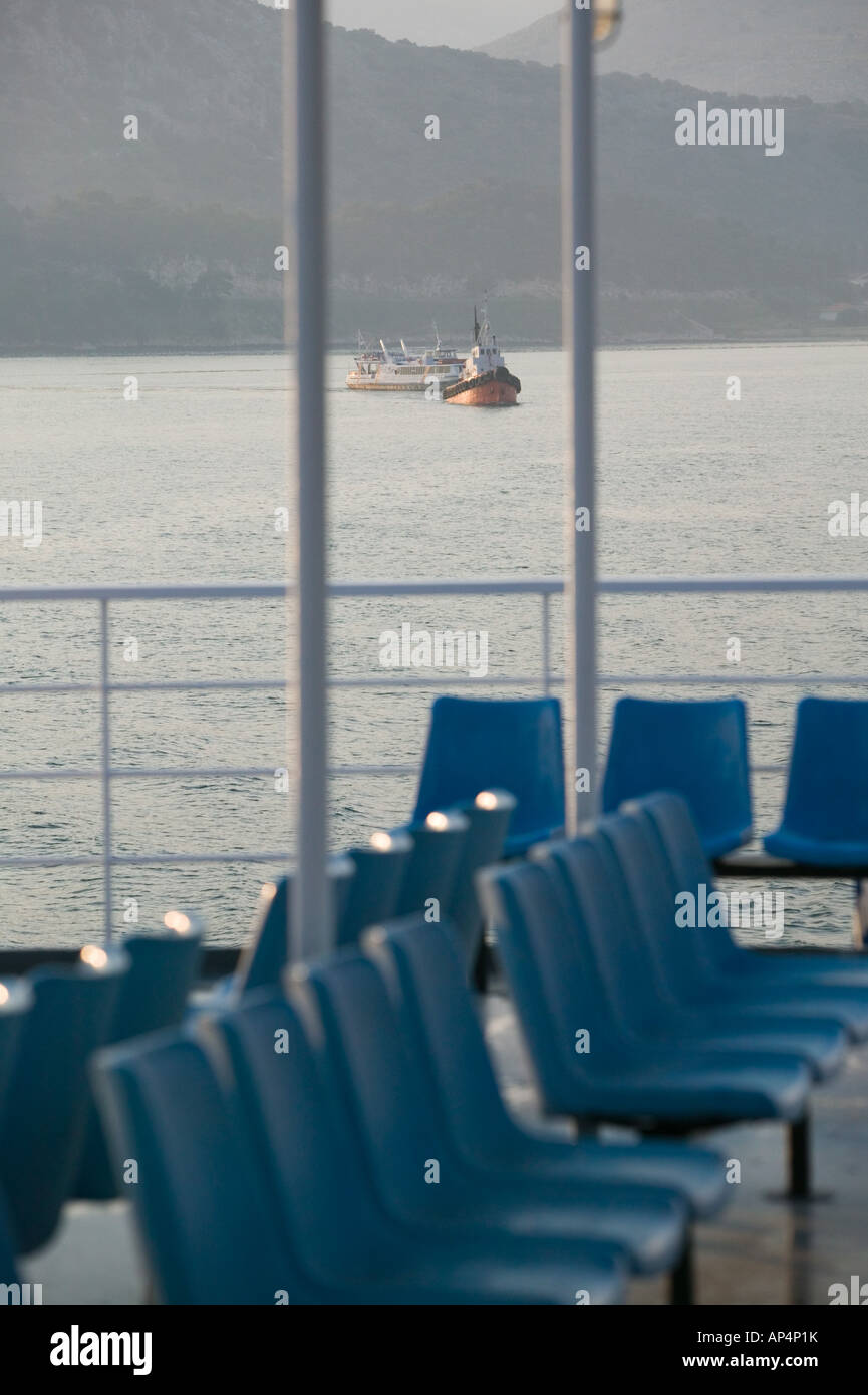 GREECE, Ionian Islands, KEFALONIA, Lixouri: View from the Argostoli ...