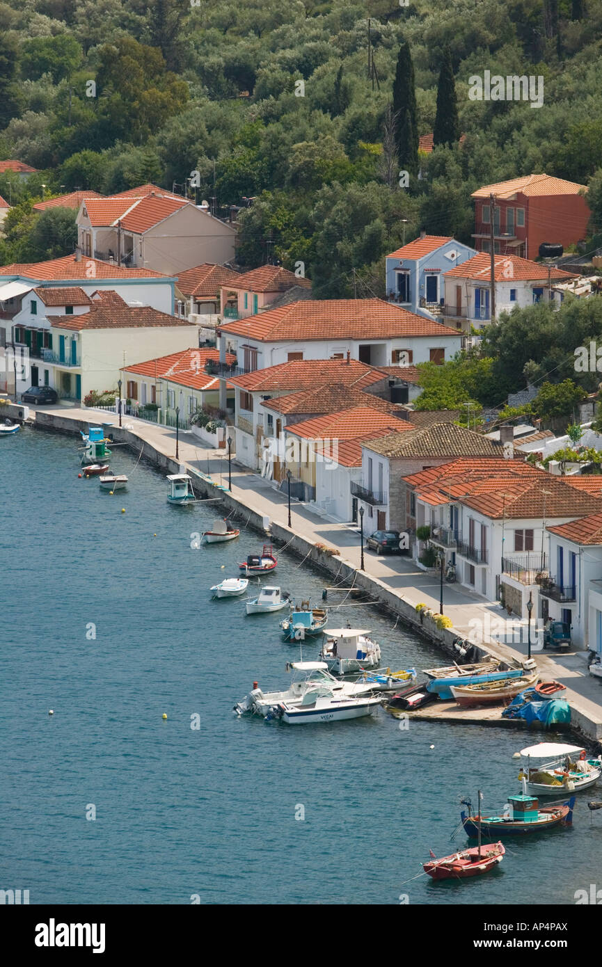 GREECE, Ionian Islands, ITHAKI (Ithaca), Vathy: Ithaki's Main Town, Overview Stock Photo - Alamy