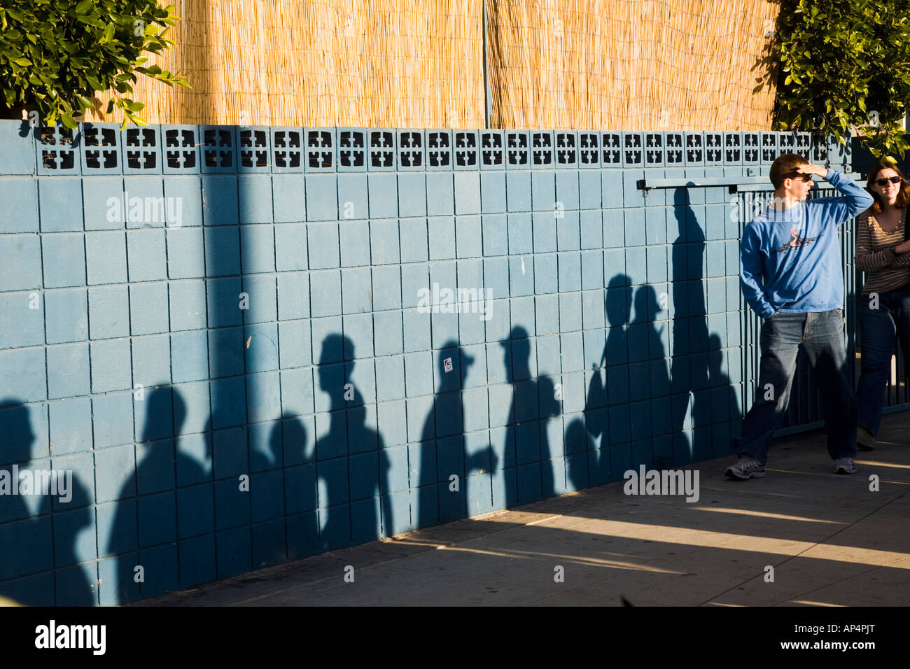 Shadows of people walking Venice Beach California United States of ...